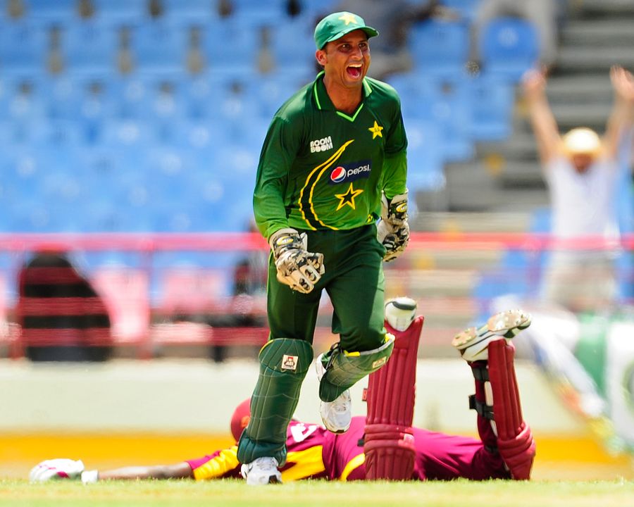 Mohammad Salman celebrates the run-out of Darren Bravo | ESPNcricinfo.com