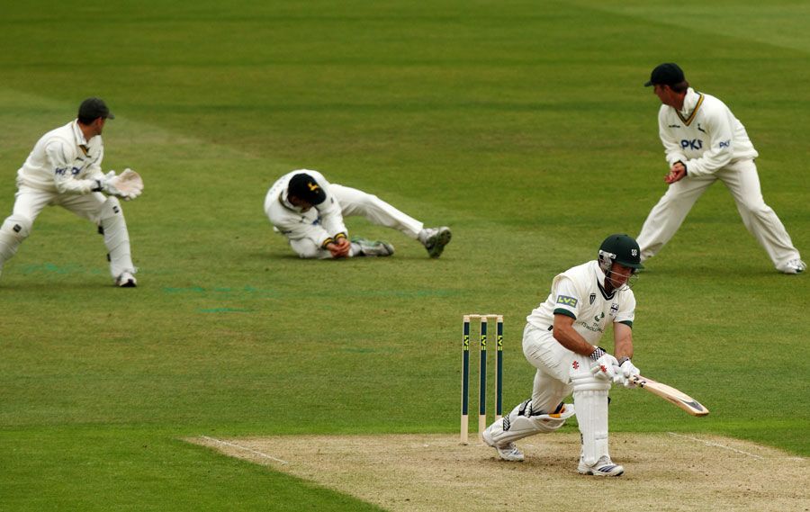 James Cameron was caught for 25 as Worcestershire's batsmen struggled ...