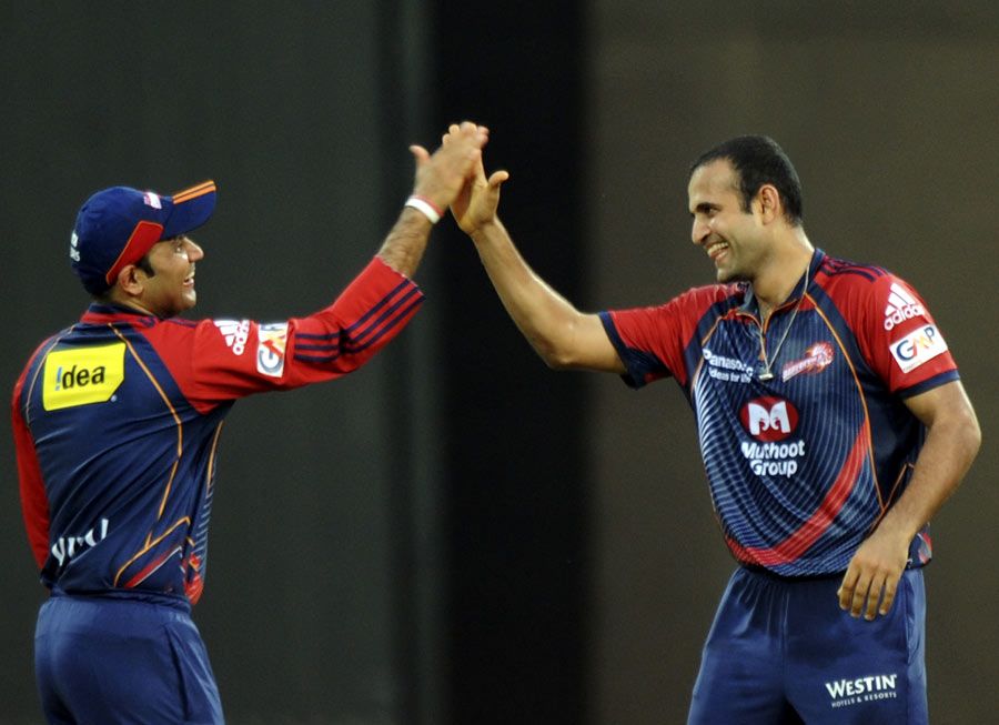 Irfan Pathan and Virender Sehwag are all smiles | ESPNcricinfo.com