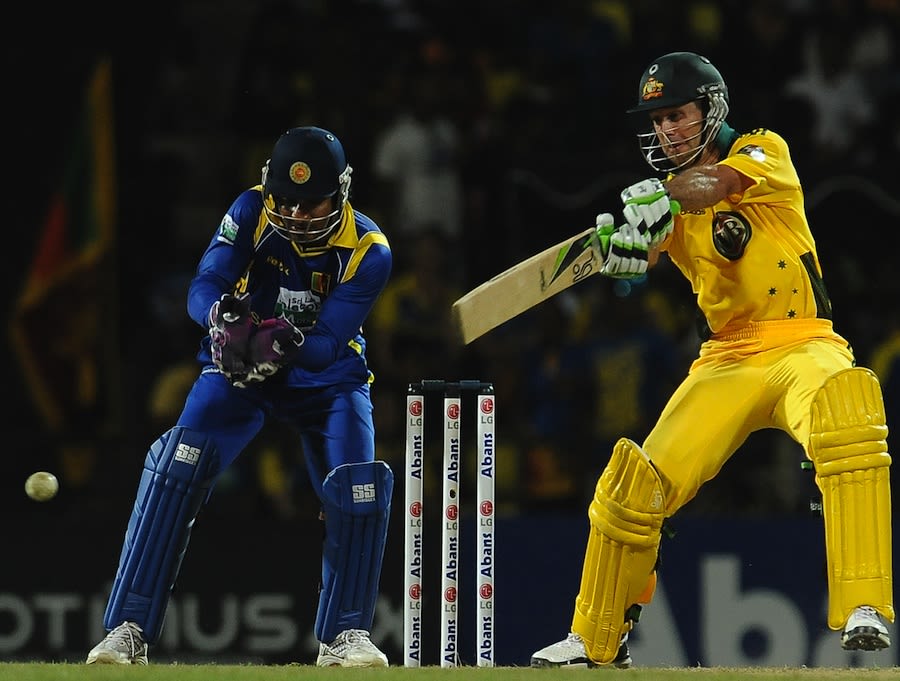 Ricky Ponting cuts during his 53 | ESPNcricinfo.com