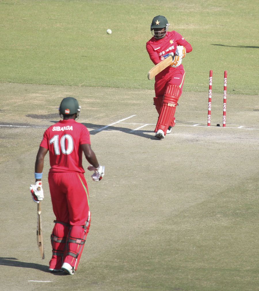 Tatenda Taibu has his middle stump uprooted by Rubel Hossain ...