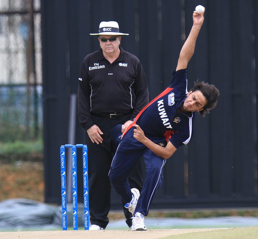 Saad Khalid bowls for Kuwait | ESPNcricinfo.com Saad Khalid bowls for Kuwait | ESPNcricinfo.com