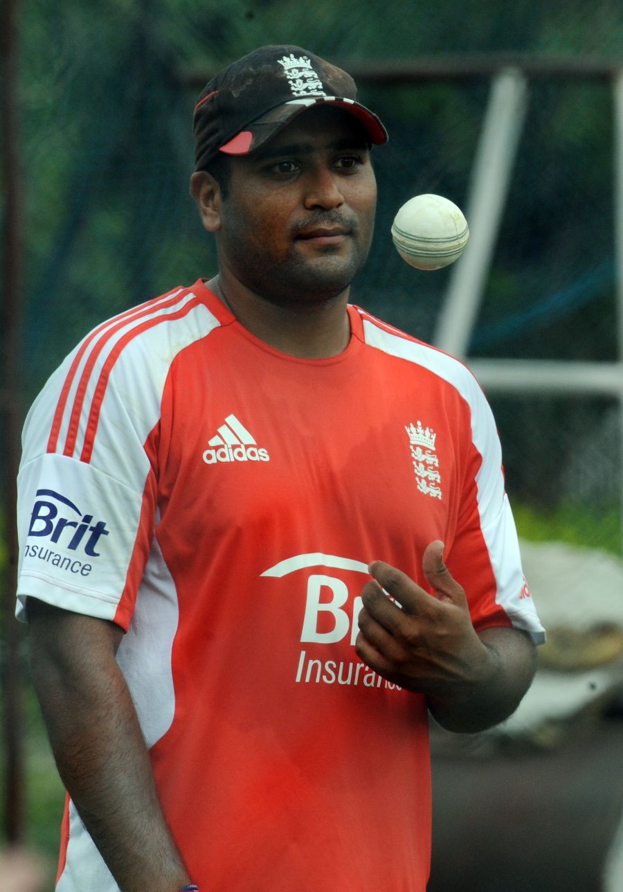 Samit Patel looks on pensively during England's net practice ...