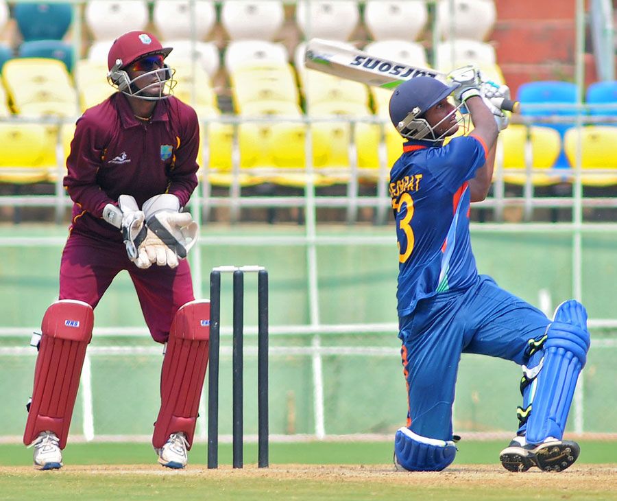 Kumar Deobrat swings one to the leg side during his 75 | ESPNcricinfo.com