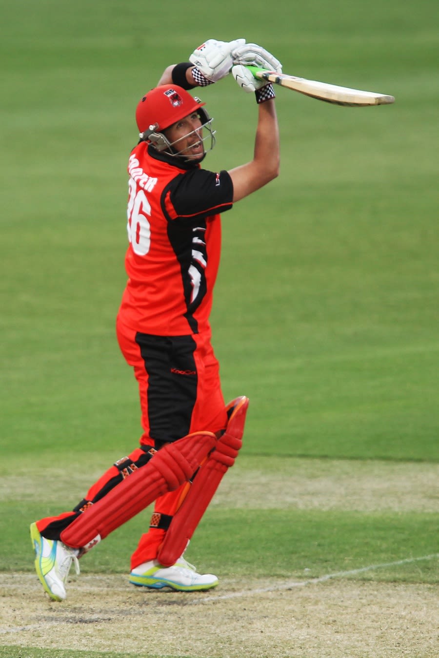 Tom Cooper goes over the infield during his century | ESPNcricinfo.com