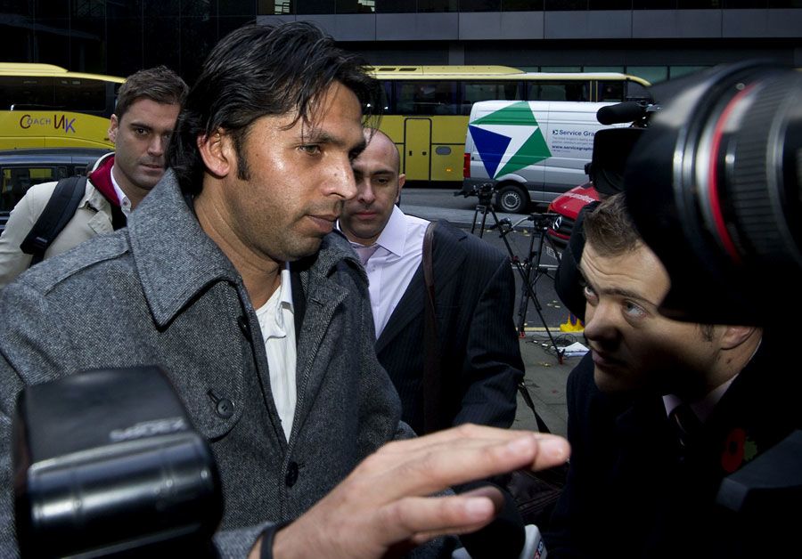 Mohammad Asif arrives at the Southwark Crown Court for the sentencing ...