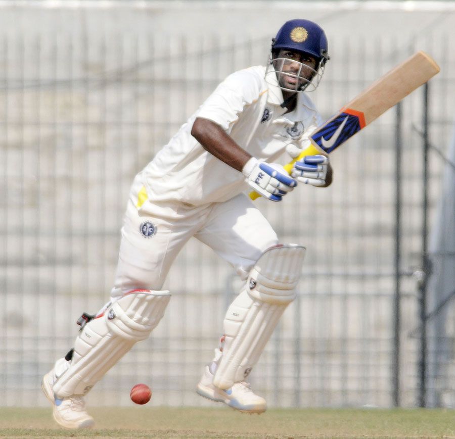 Abhinav Mukund works one to the leg side | ESPNcricinfo.com
