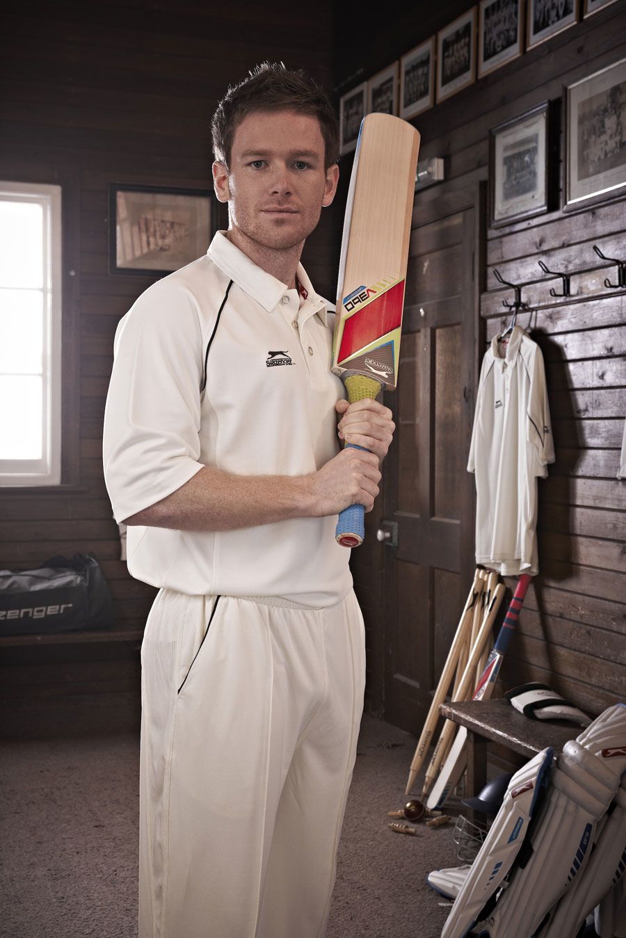 Eoin Morgan poses at a Slazenger event in Reigate | ESPNcricinfo.com