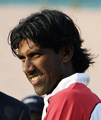 L Balaji smiling | ESPNcricinfo.com