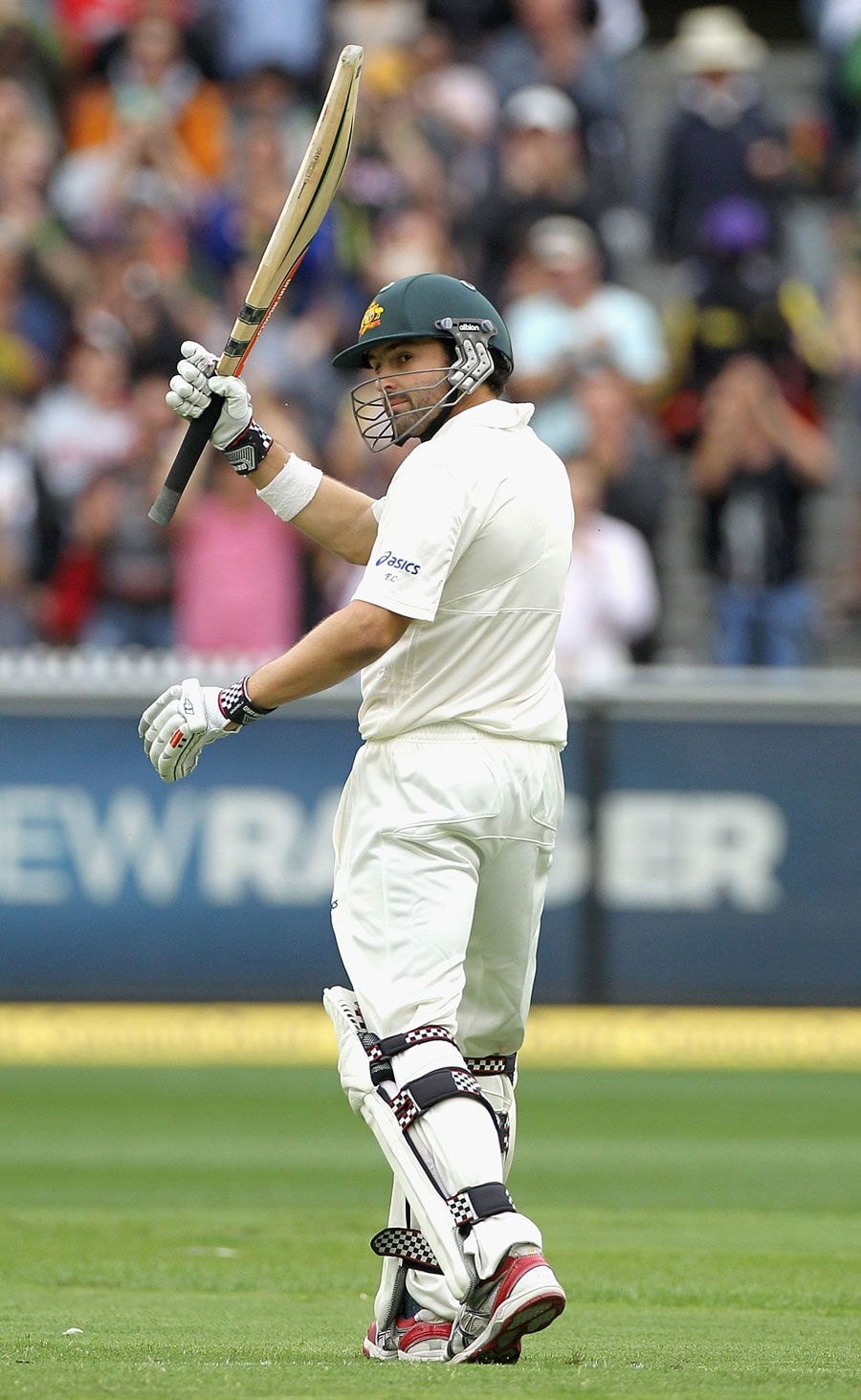 Ed Cowan celebrates getting to a half-century on Test debut ...