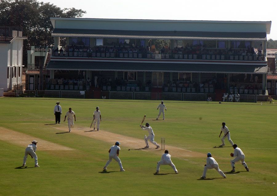 A match being played at the Rural Development Trust Stadium ...