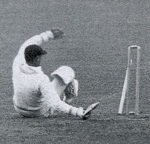 Walter Hadlee treads on his wicket when on 93 | ESPNcricinfo.com