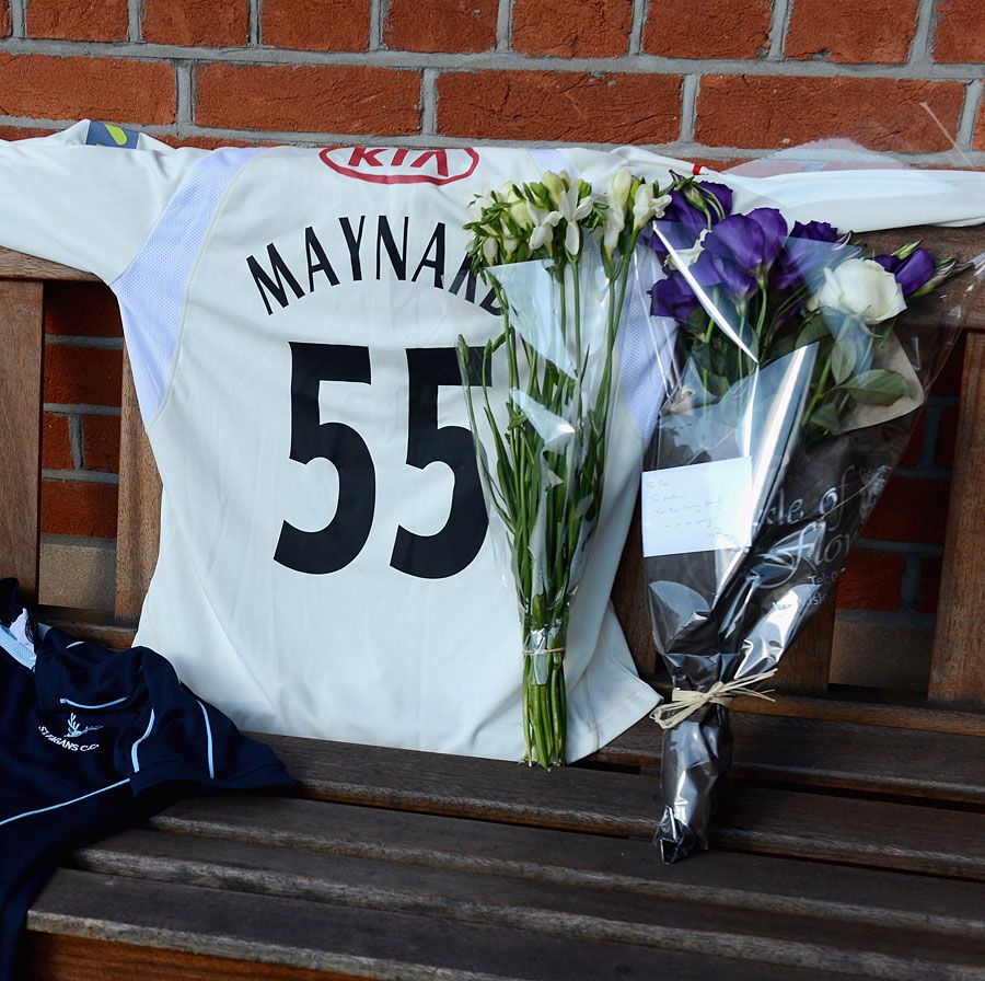 Flowers start to collect in memory of Tom Maynard | ESPNcricinfo.com