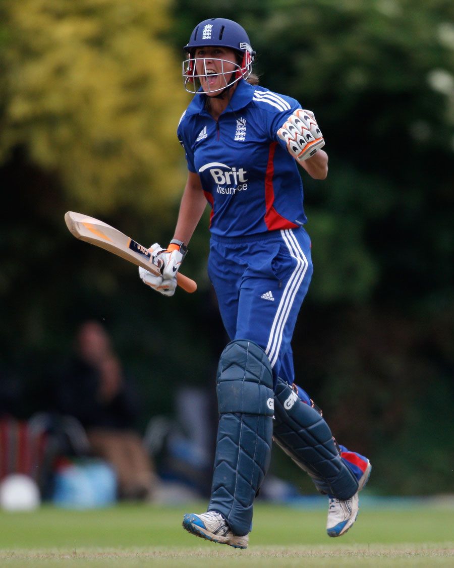 Jenny Gunn's celebrates a series-levelling victory | ESPNcricinfo.com