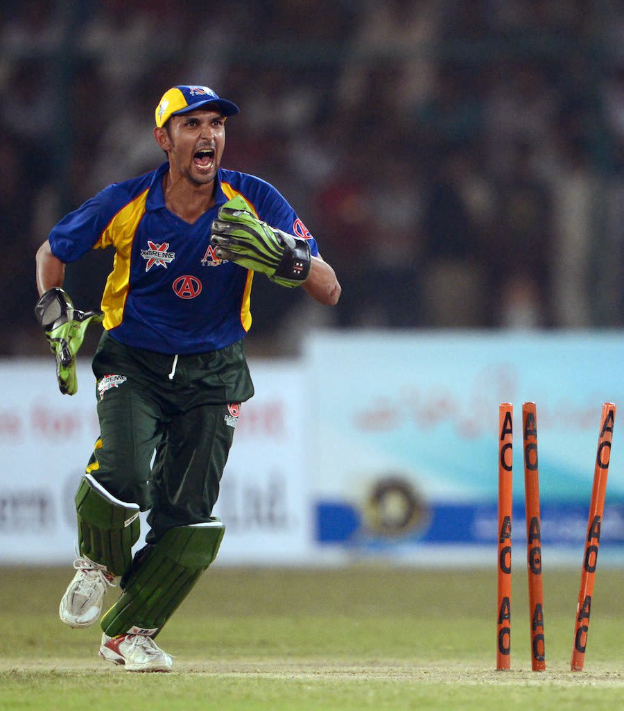 Zulqarnain Haider celebrates a wicket | ESPNcricinfo.com