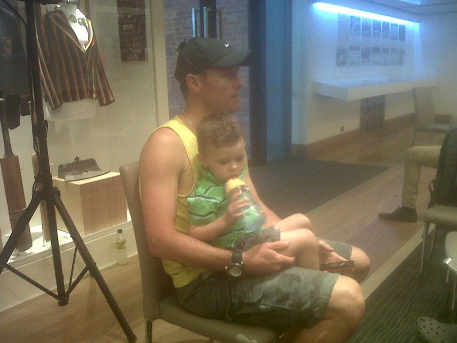 Johan Botha with his son Austin | ESPNcricinfo.com