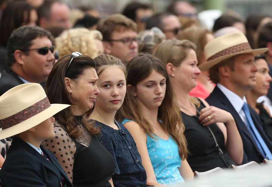 Tony Greig's family at his memorial service | ESPNcricinfo.com