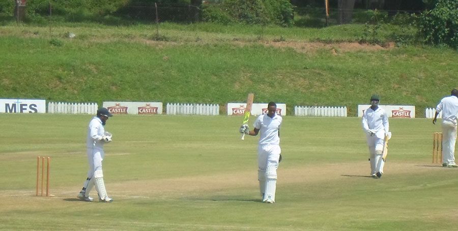 Timycen Maruma acknowledges the crowd after getting to a hundred ...
