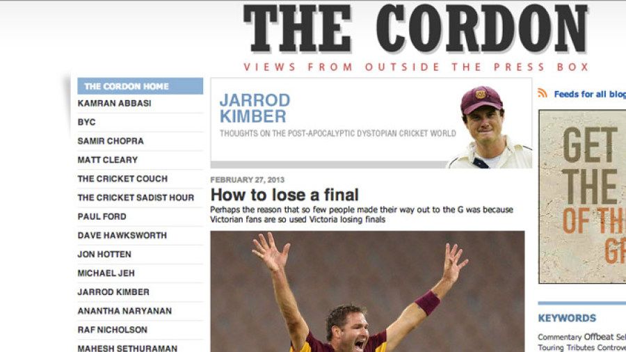 Sambit Bal: Presenting the new blogs section, The Cordon | ESPNcricinfo