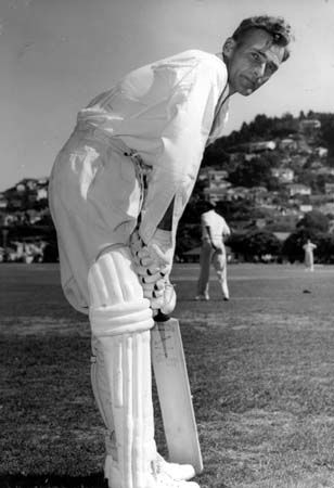 Sutcliffe displays his batting stance | ESPNcricinfo.com