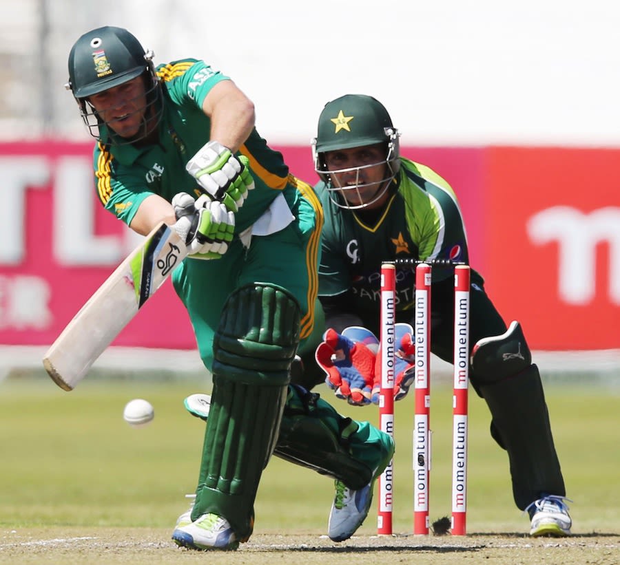 AB de Villiers pushes one through the leg side | ESPNcricinfo.com