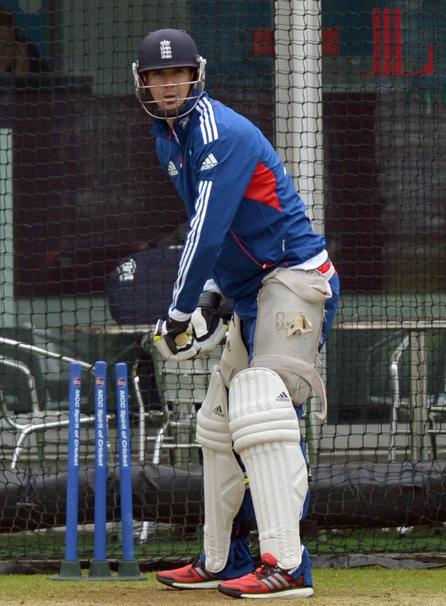 On the way back: Kevin Pietersen was at Lord's for a net session ...