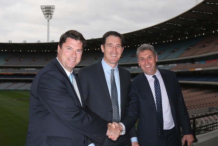 Channel Ten chief executive Hamish McLennan, Cricket Australia chief ...