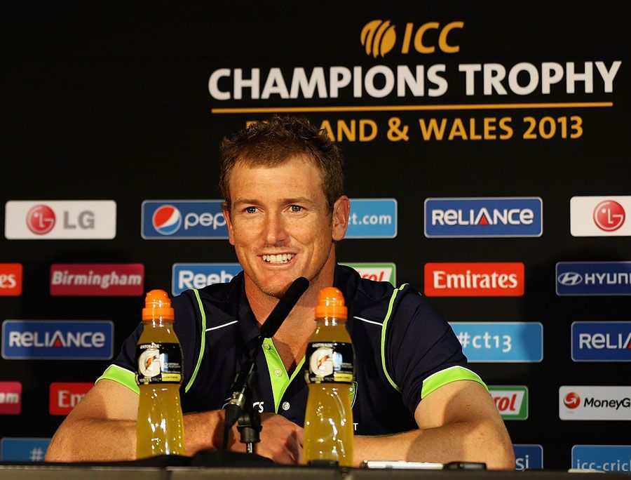 George Bailey takes questions at a press conference | ESPNcricinfo.com