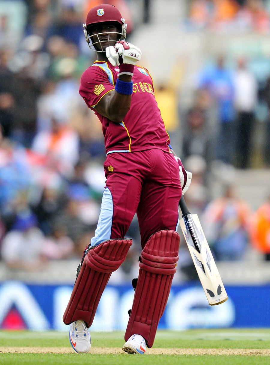 Darren Sammy shows satisfaction after his aggressive knock ...
