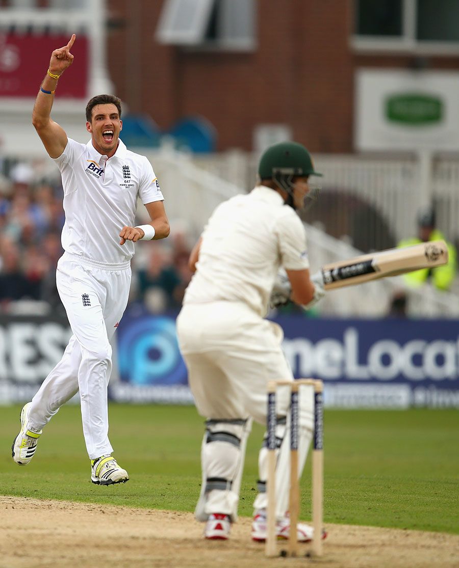 Steven Finn began England's fightback by removing Shane Watson ...