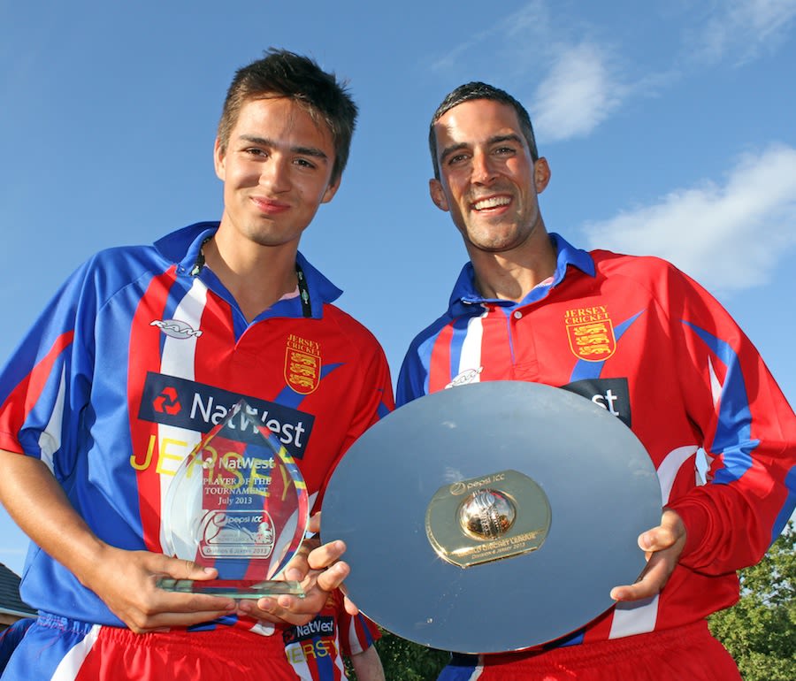 Ben Stevens and Peter Gough pose with the trophies | ESPNcricinfo.com