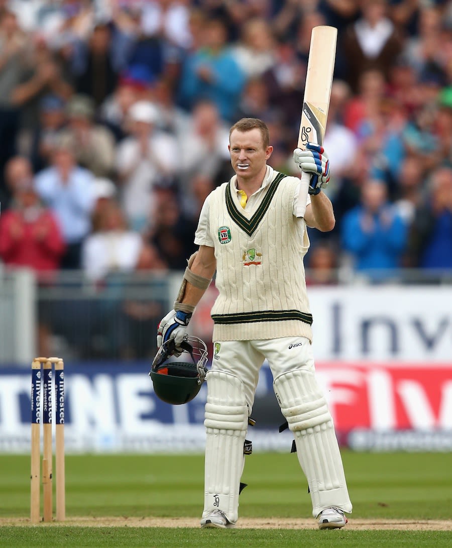 Chris Rogers celebrates his maiden Test hundred | ESPNcricinfo.com