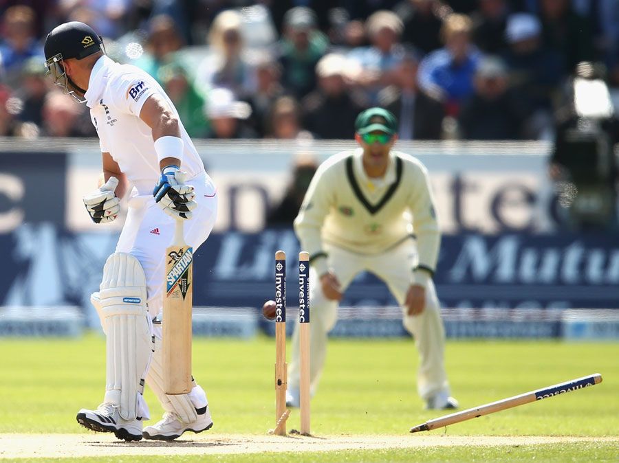 Matt Prior lost his off stump first ball | ESPNcricinfo.com