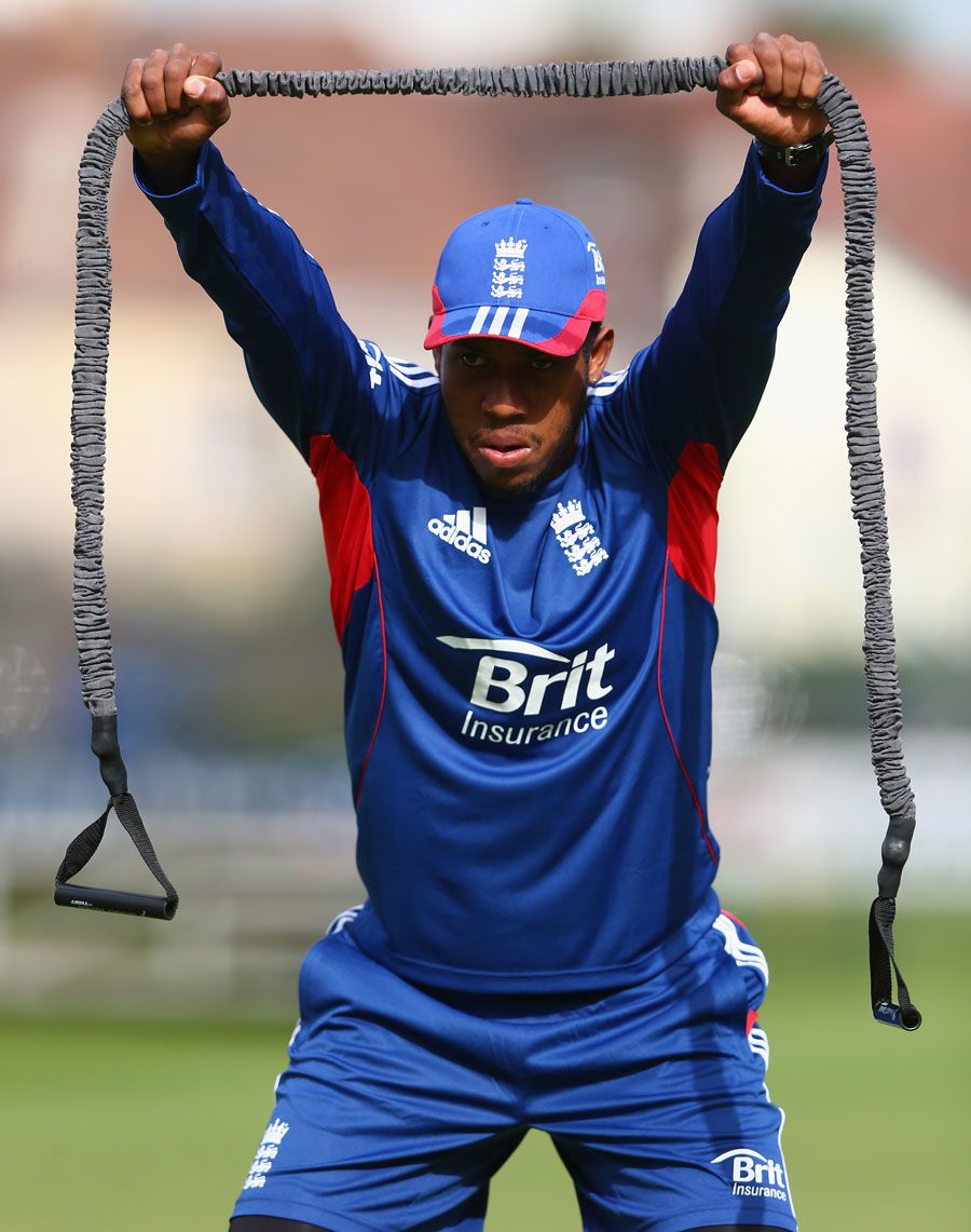 Chris Jordan performs warm-up exercises | ESPNcricinfo.com