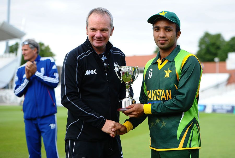 Sami Aslam with the series trophy | ESPNcricinfo.com