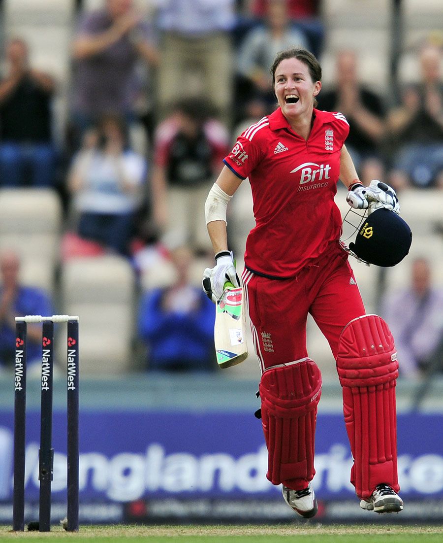 Lydia Greenway hit the winning run to finish unbeaten on 80 ...