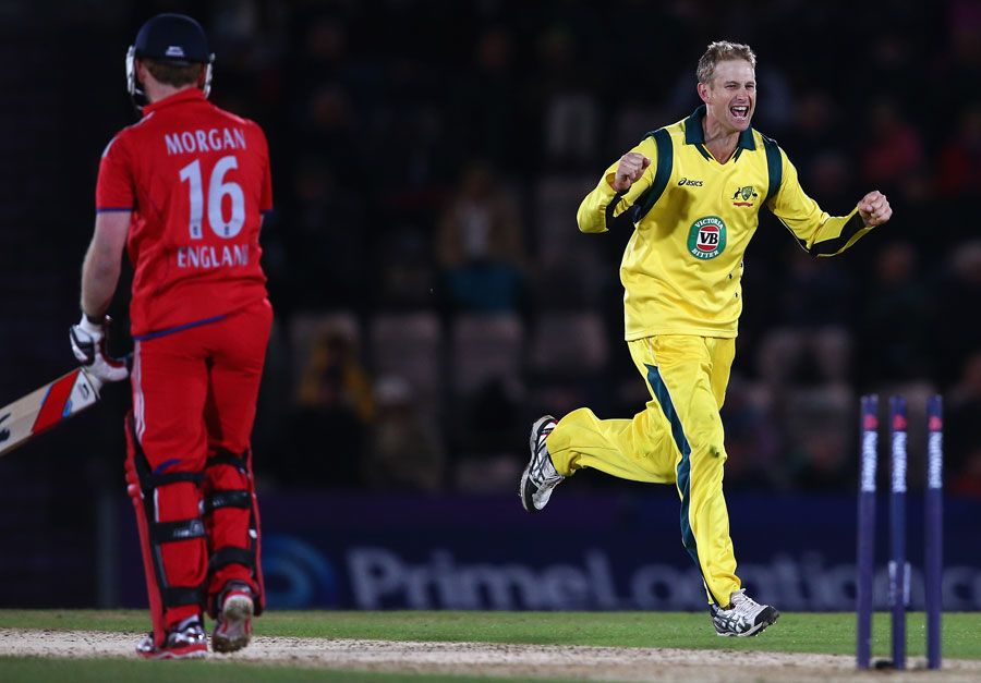 Adam Voges celebrates the key wicket of Eoin Morgan | ESPNcricinfo.com