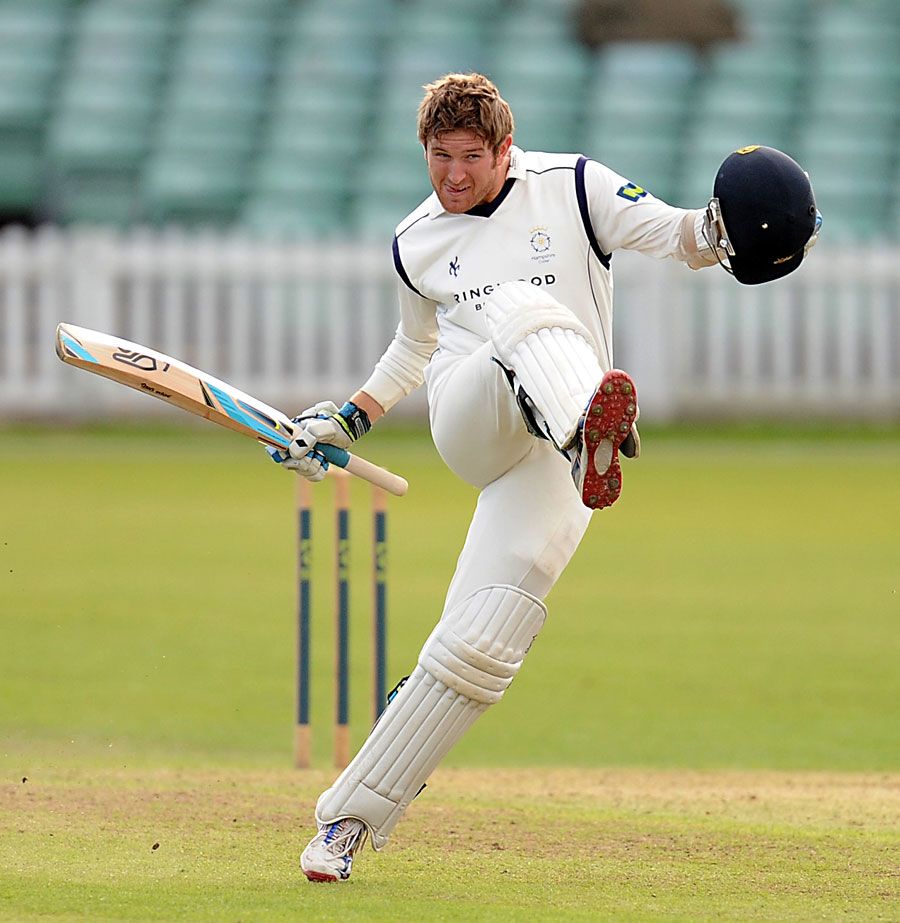 Back of the net: Liam Dawson celebrates his hundred | ESPNcricinfo.com