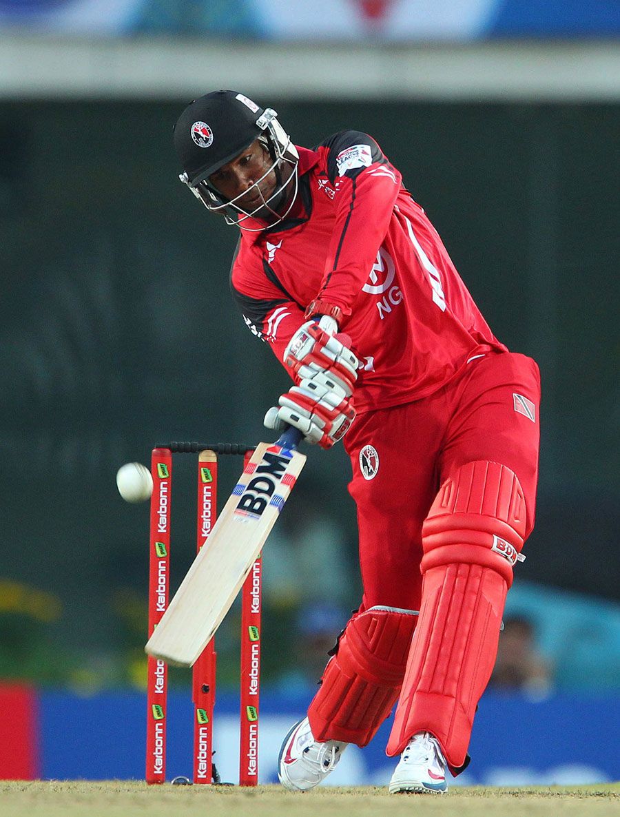 Samuel Badree launches into a big shot | ESPNcricinfo.com