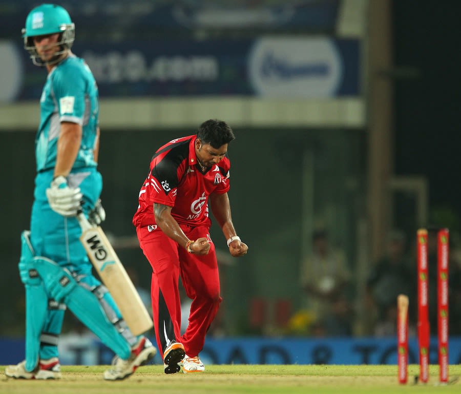 Ravi Rampaul broke the stump to dismiss Joe Burns | ESPNcricinfo.com