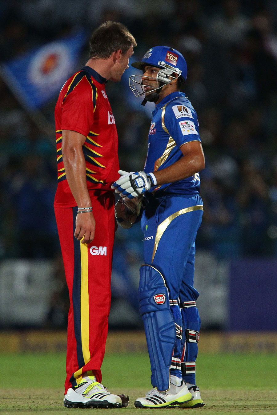 Rohit Sharma and Hardus Viljoen exchange words | ESPNcricinfo.com