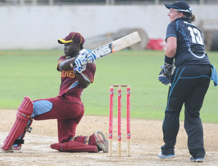 Deandra Dottin led the West Indies chase with a 66-ball 65 ...