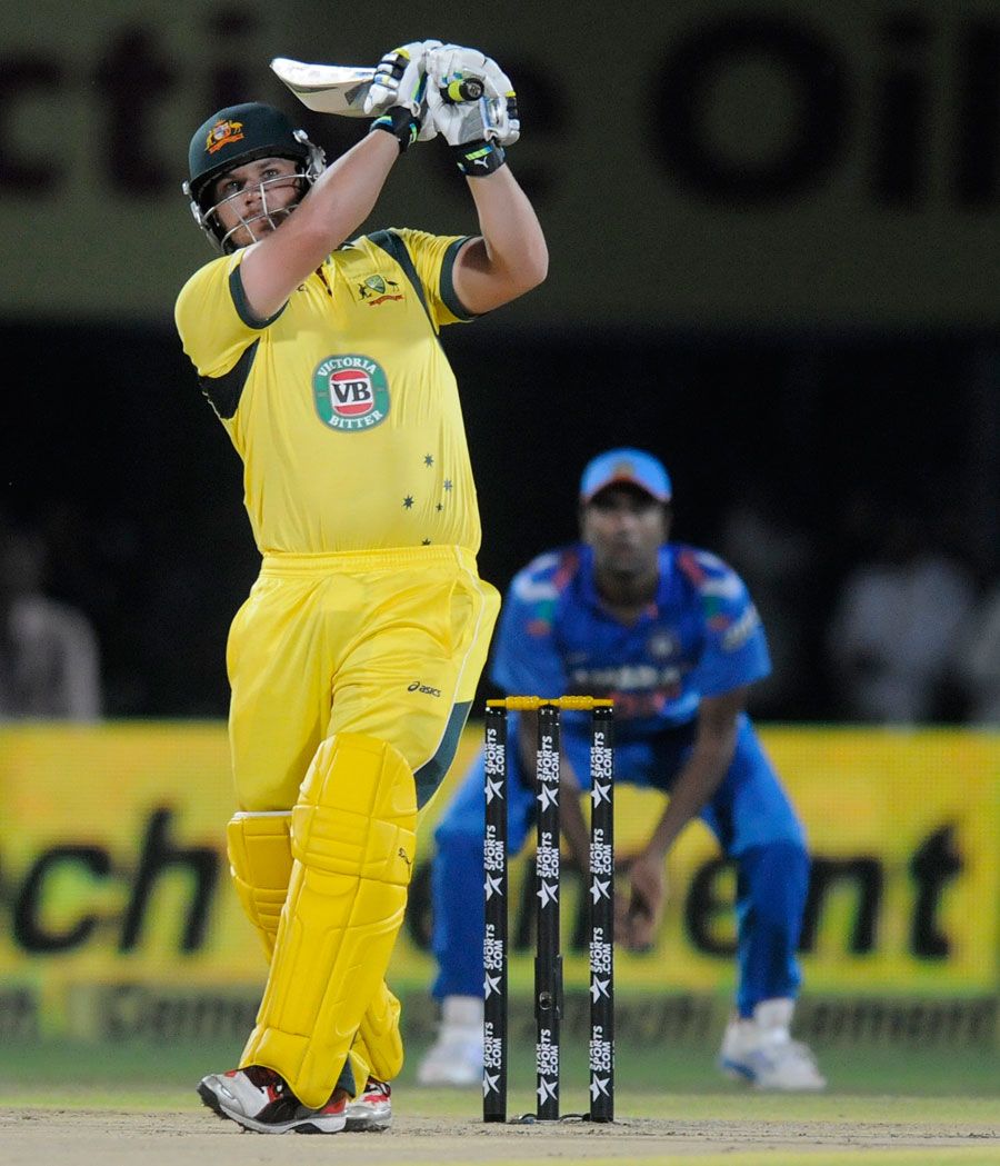 Aaron Finch deposits one into the stands | ESPNcricinfo.com