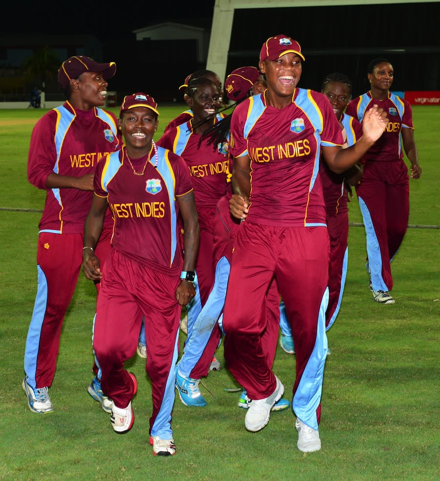 West Indies players celebrate after the series win | ESPNcricinfo.com