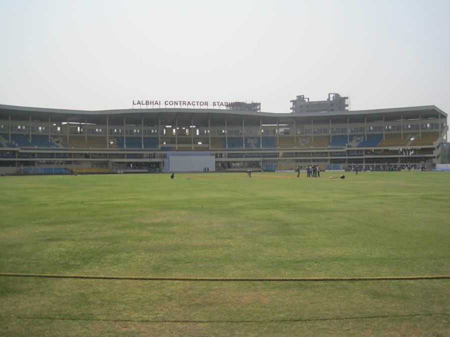 A view of the newly constructed stands at the Lalbhai Contractor ...