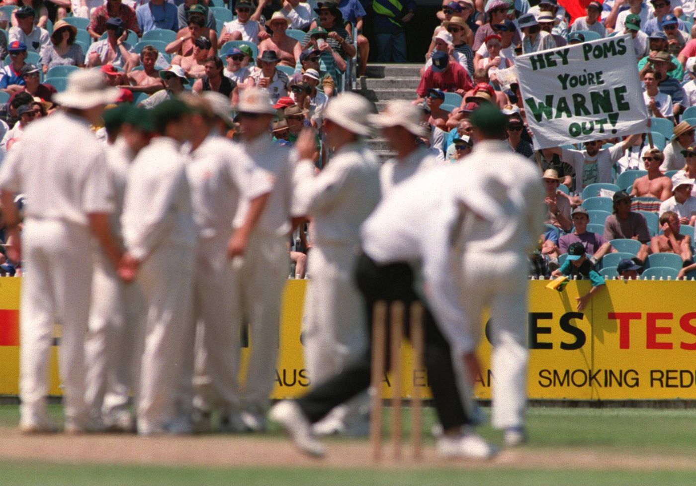 The sign held up by a spectator tells the story of the day ...
