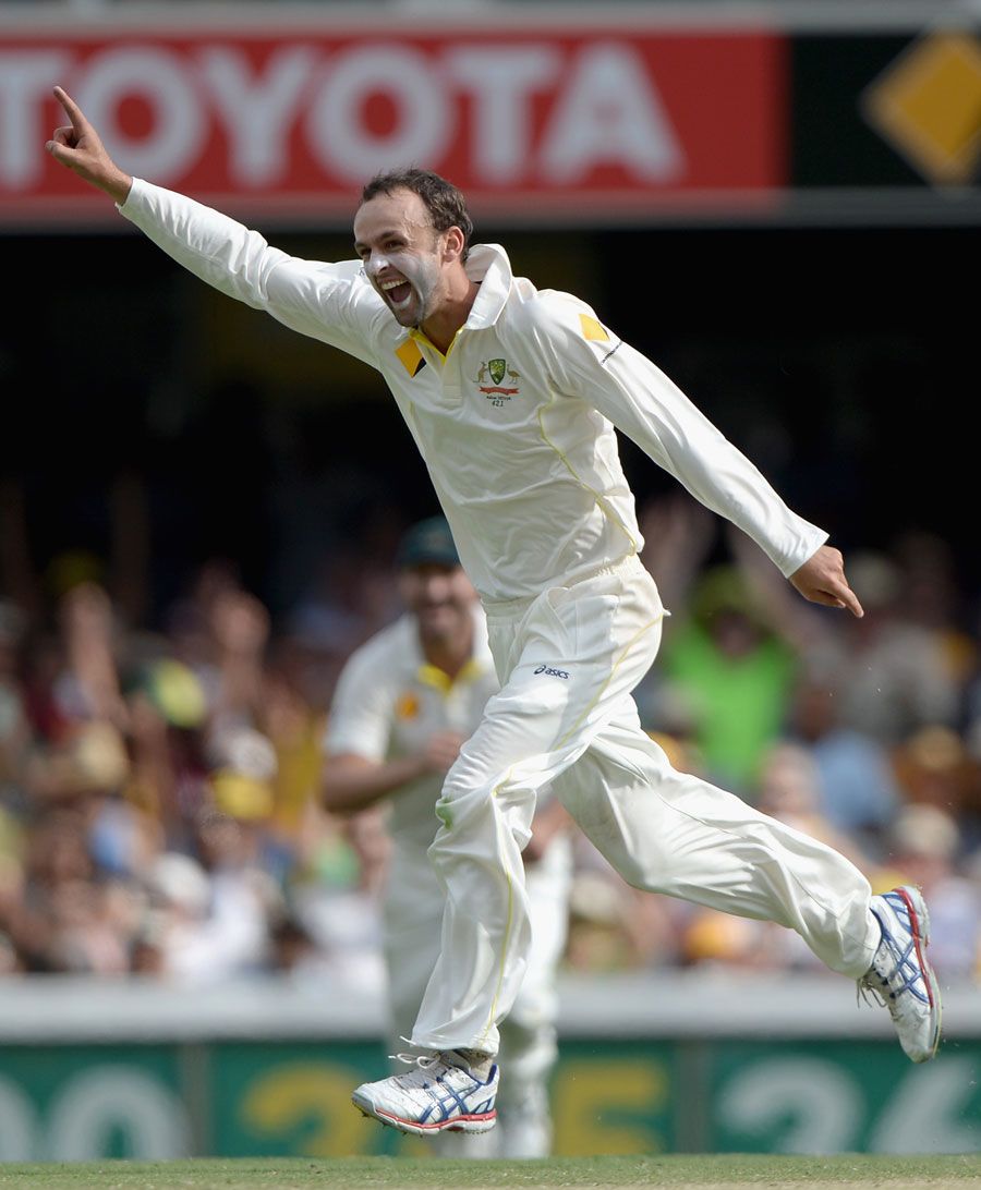 Nathan Lyon celebrates removing Alastair Cook | ESPNcricinfo.com