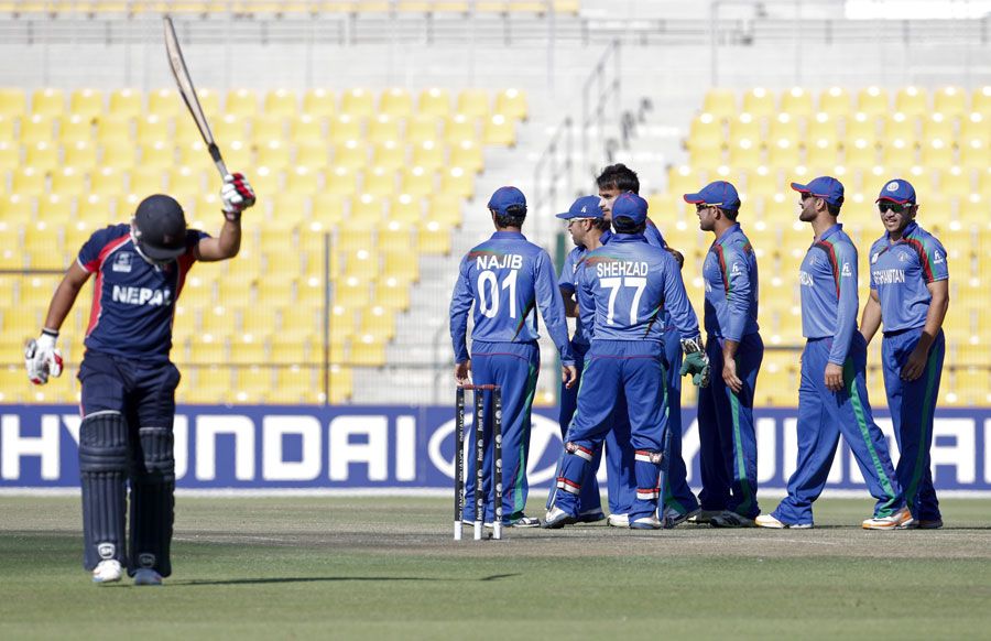 Afghanistan celebrate the wicket of Sagar Pun | ESPNcricinfo.com