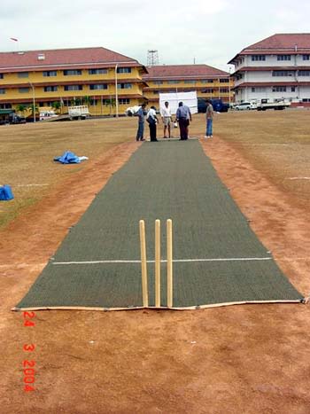 New matting and stumps provided by ICC Americas Development ...