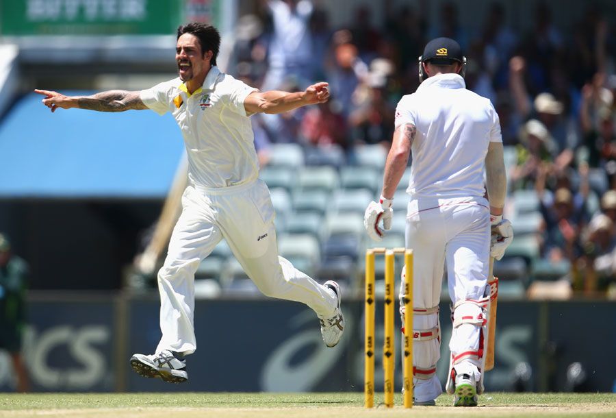 Ben Stokes fell to a pumped-up Mitchell Johnson | ESPNcricinfo.com